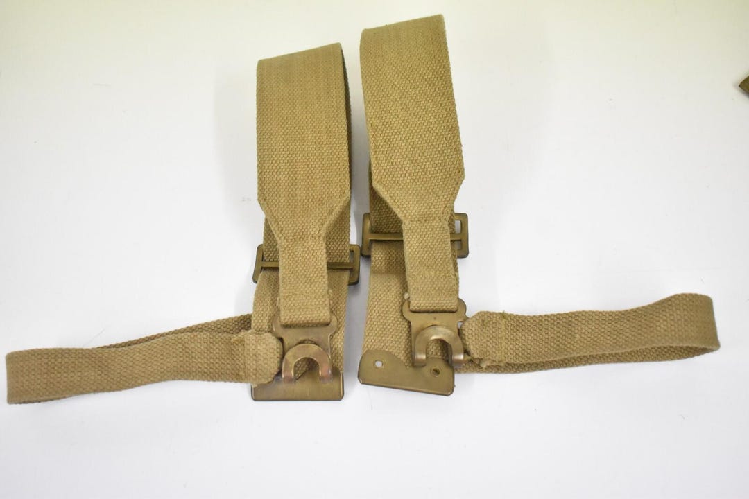British Army WWII 37 Pattern L-straps – Dated 1942 – Webbing - Etsy