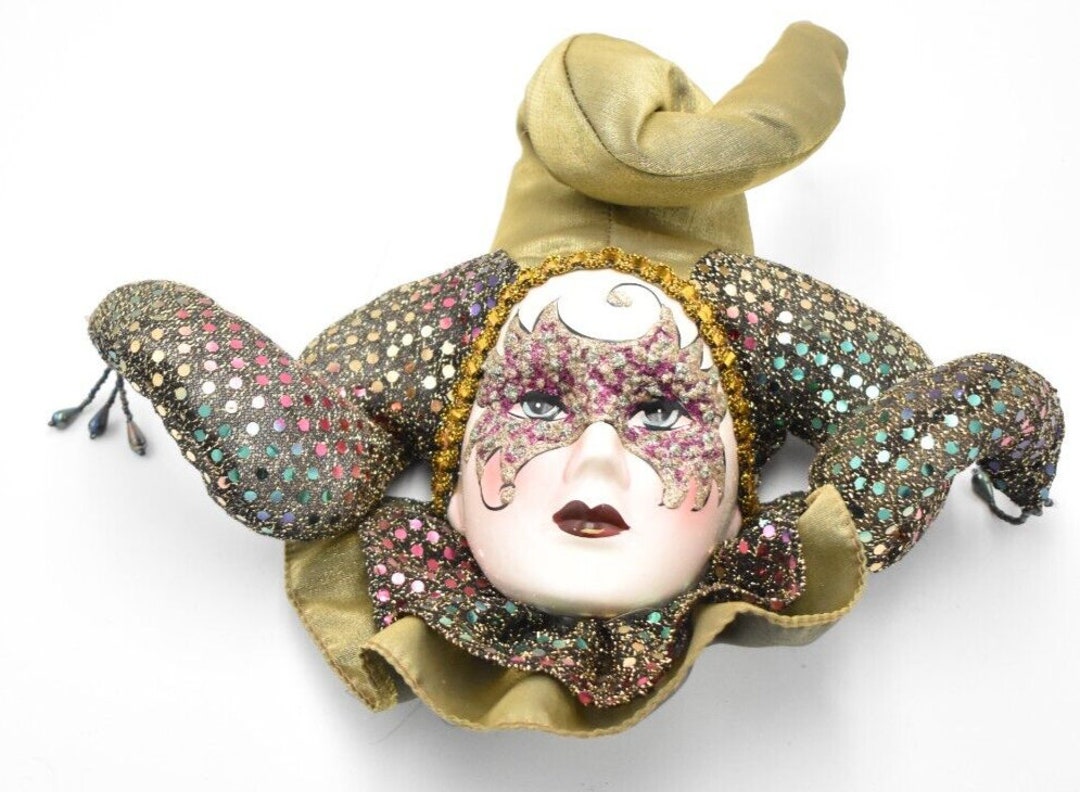 Venetian Italian Decorative Ceramic Wall Hanging Mask Wall Art Jester ...