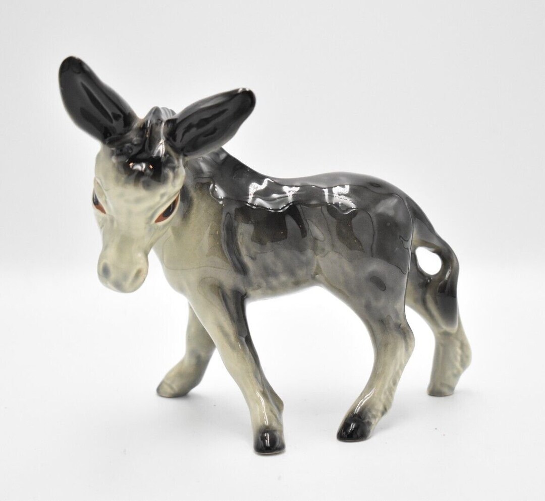 Vintage Studio Pottery Donkey Figurine Statue Ornament - Etsy