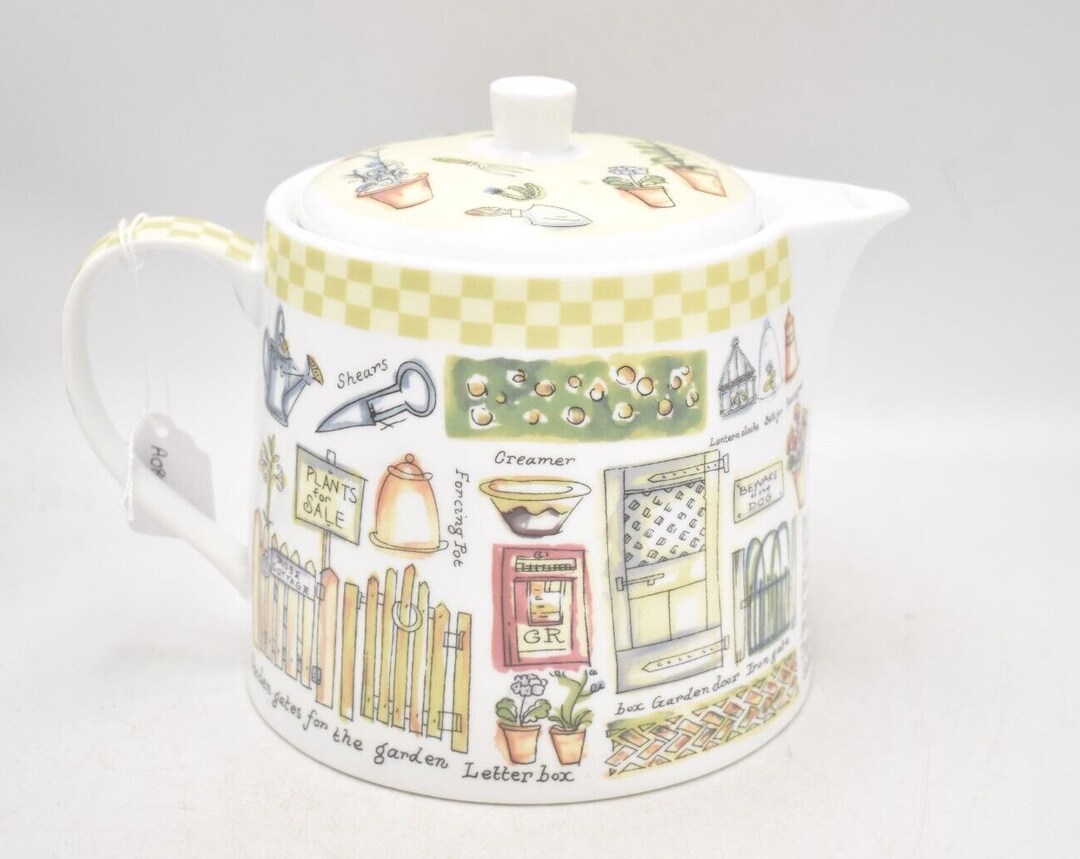 Vintage Dema Designs in the Garden Teapot Novelty Decorative ...