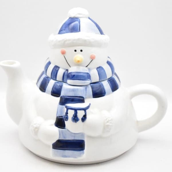Snowman Teapot - Etsy