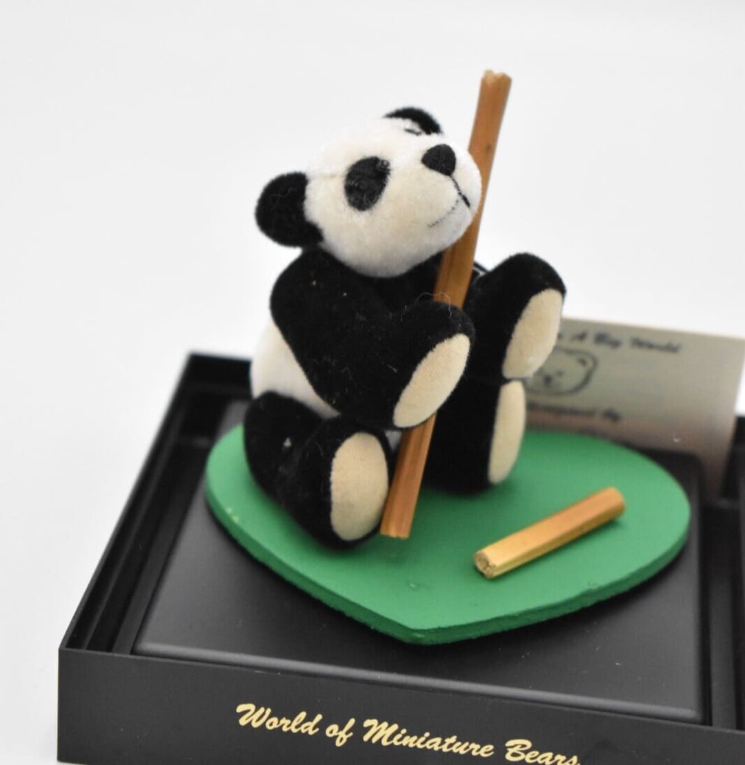 World of Miniature Bears Mohair Teddy Bear Lala Panda - Etsy