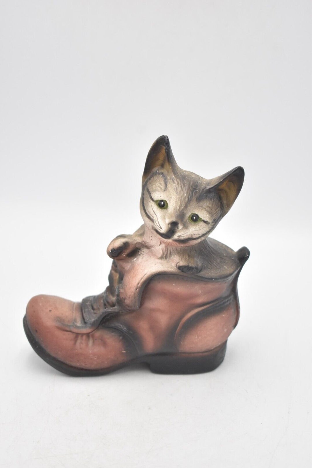 Vintage Siamese Cat in a Boot Figurine Statue Ornament - Etsy