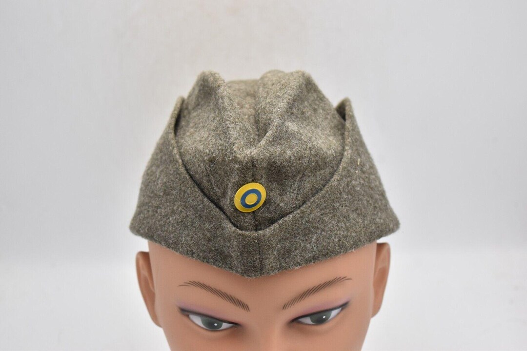 WWII Era Swedish Army Winter Wool Side Cap Military Field/garrison Cap ...