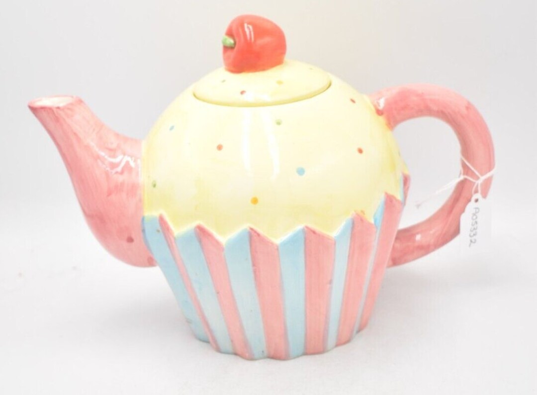 Vintage Large Cupcake Teapot Novelty Decorative Collectible - Etsy