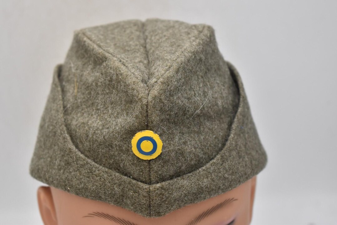 WWII Era Swedish Army Winter Wool Side Cap Military Field/garrison Cap ...
