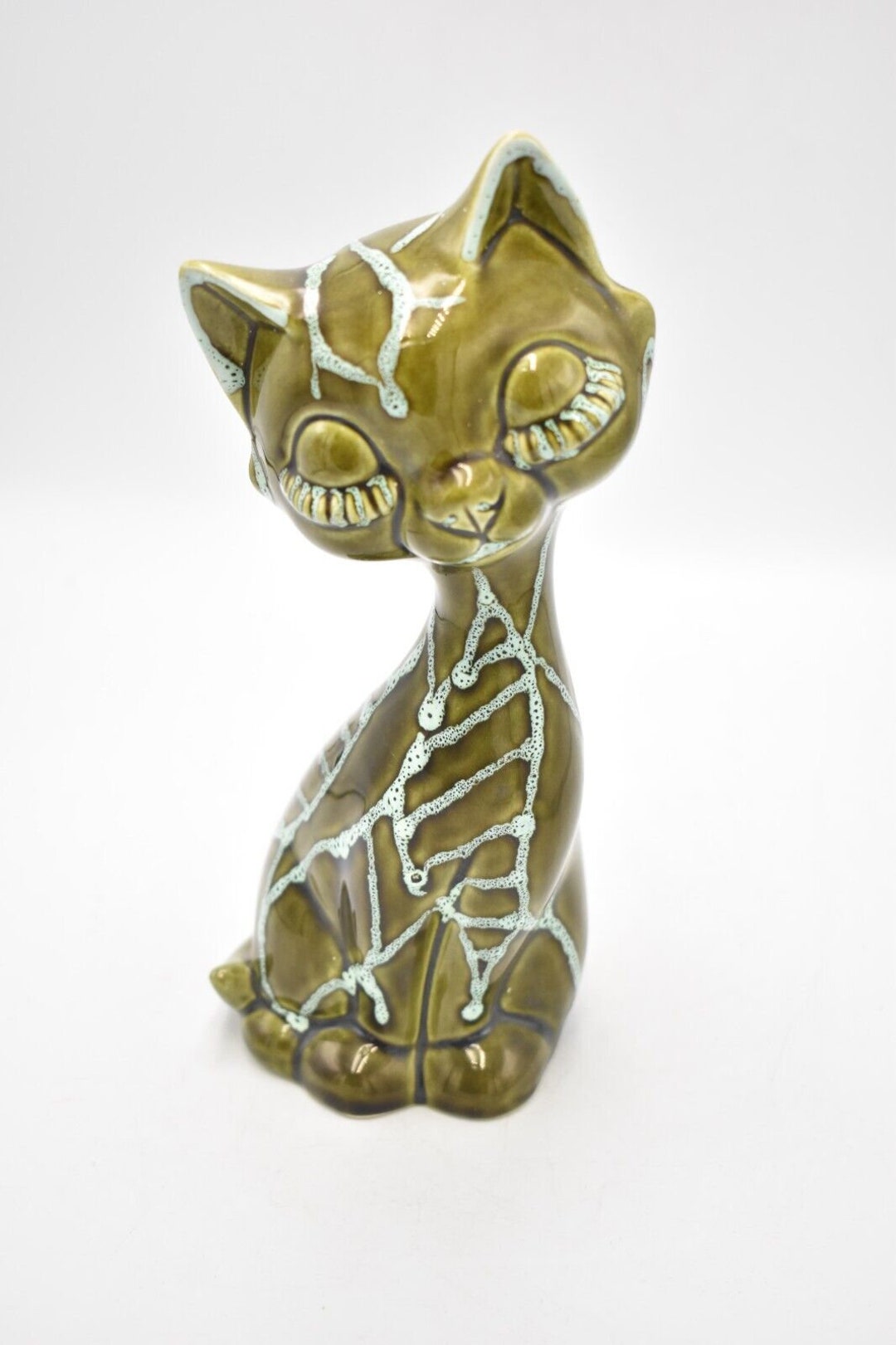 Vintage Trentham Green Siamese Cat Figurine Ornament Statue - Etsy