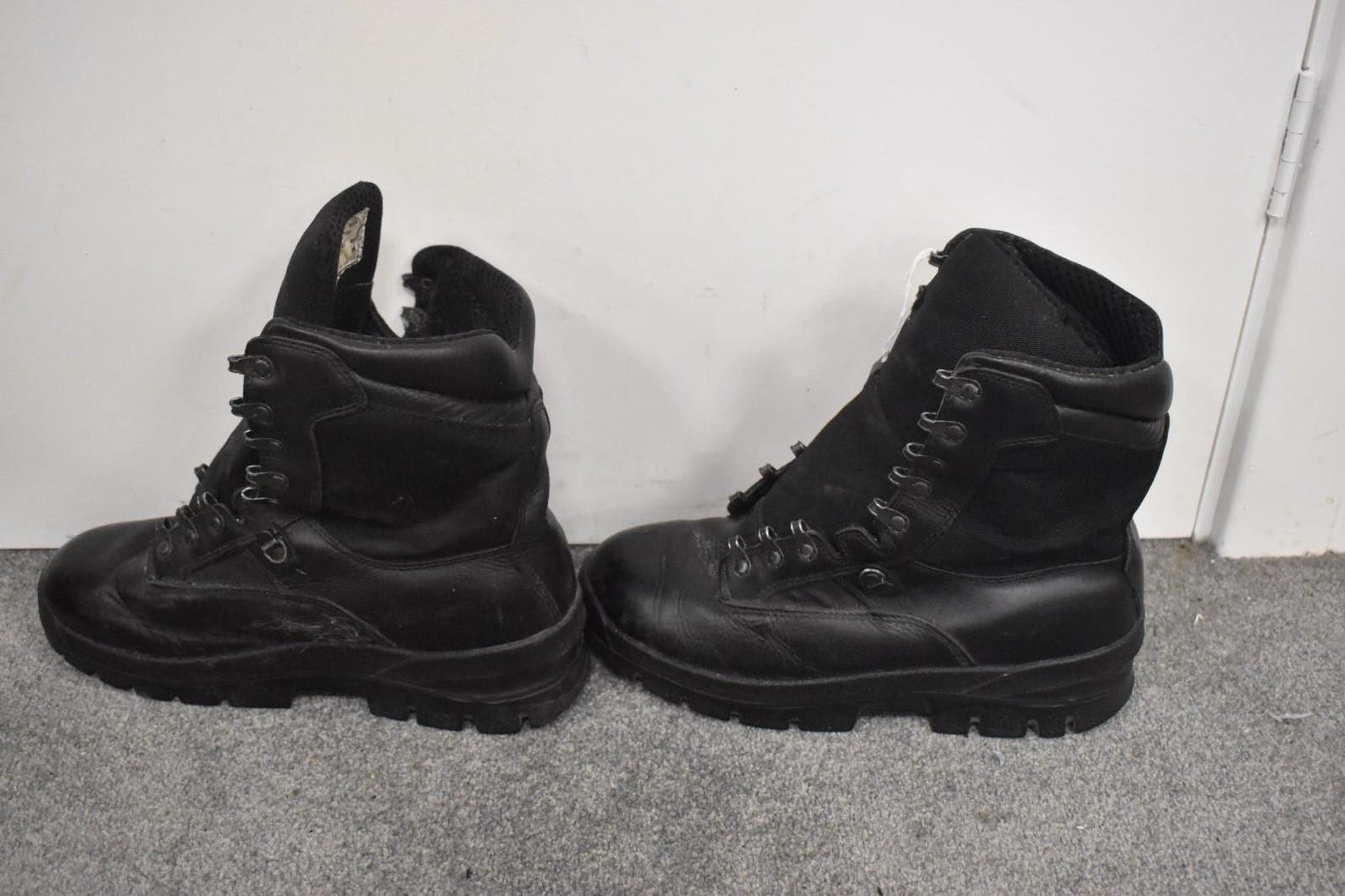 Polish Army Black Leather Combat Boots – UK Size 7 - Etsy