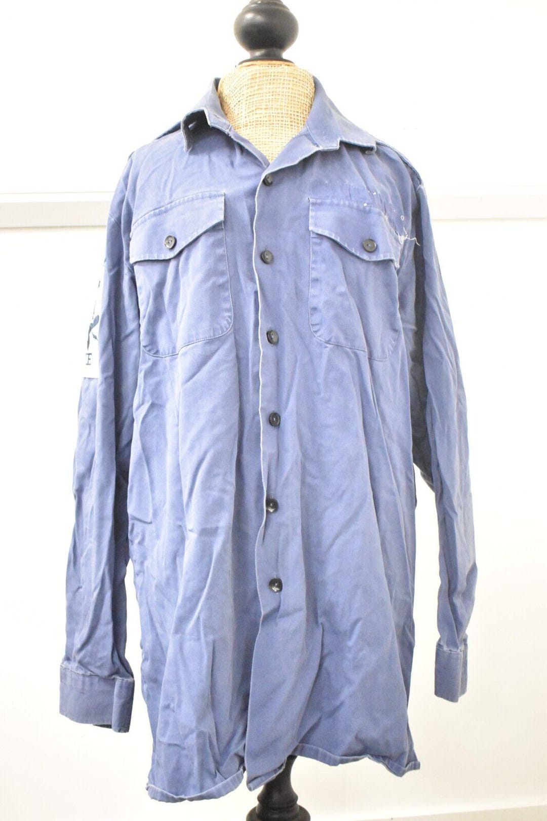 British Royal Navy Weapons Engineer Working Shirt Blue, Size M - Etsy