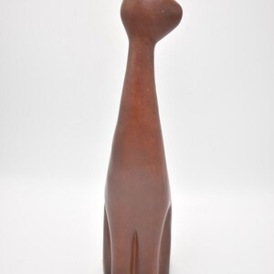 Vintage Long Neck Brown Cat Figurine Statue Ornament - Etsy