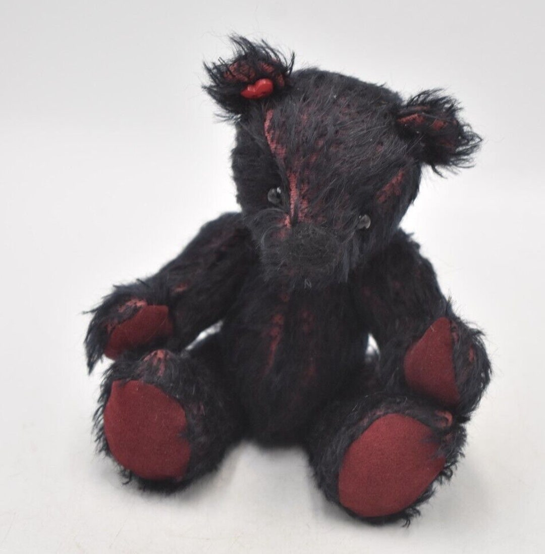 Vintage Artist Teddy Bear Navy Blue Mohair - Etsy