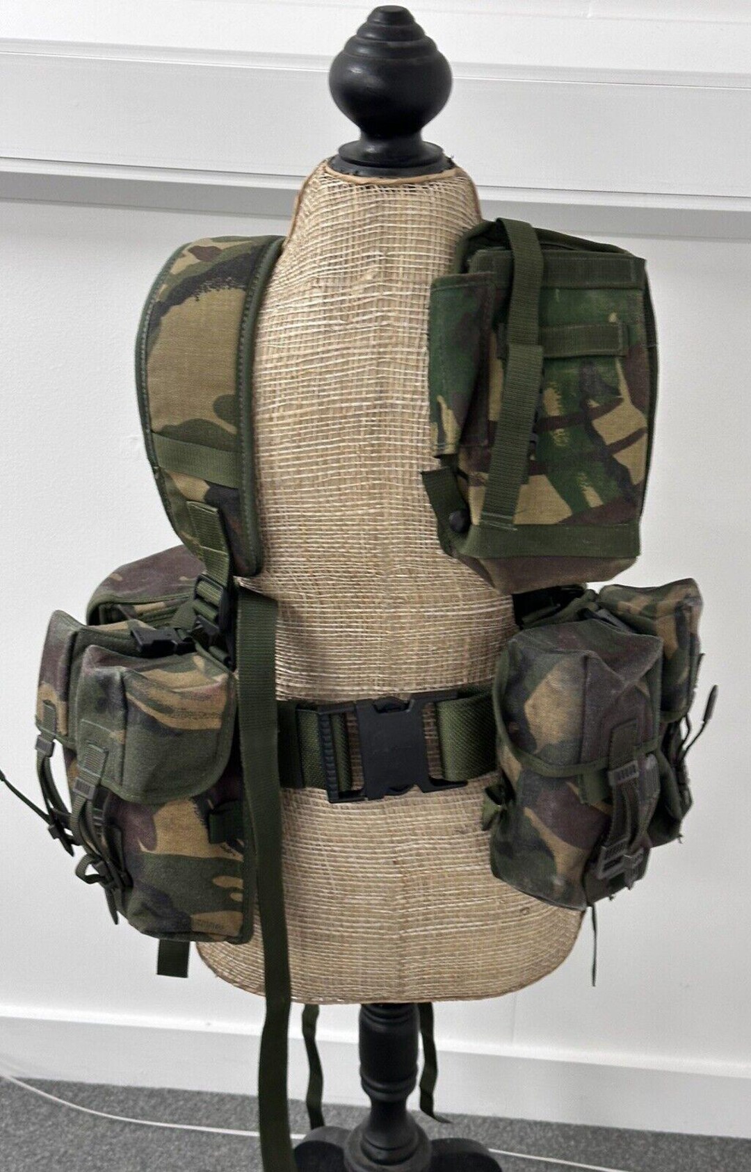 British Army DPM Webbing PLCE Load Carrying Belt With 6 Pouches Pokey ...