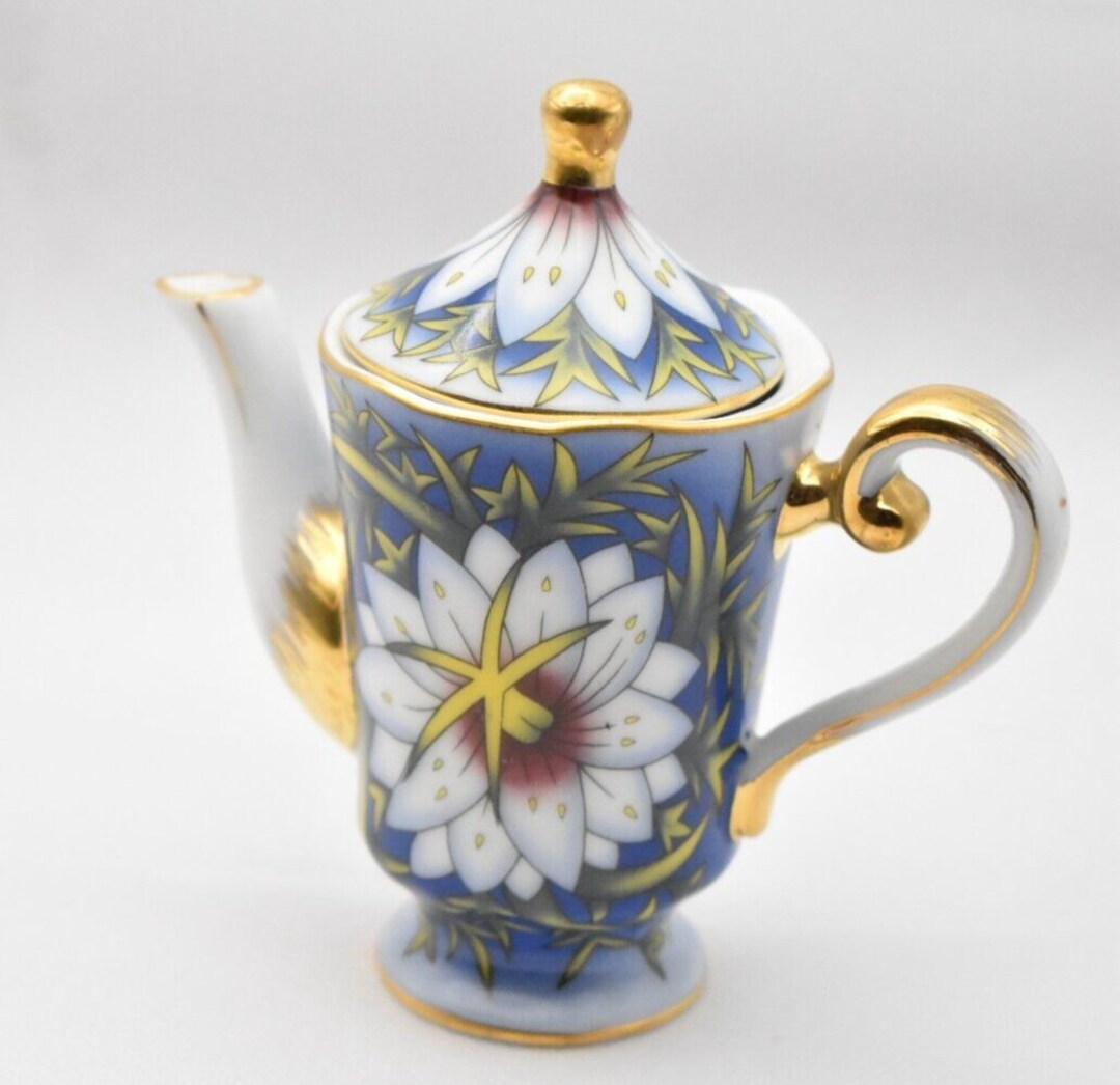 Vintage Regal Collection Dahlia Flowers Teapot Collectible Decorative ...