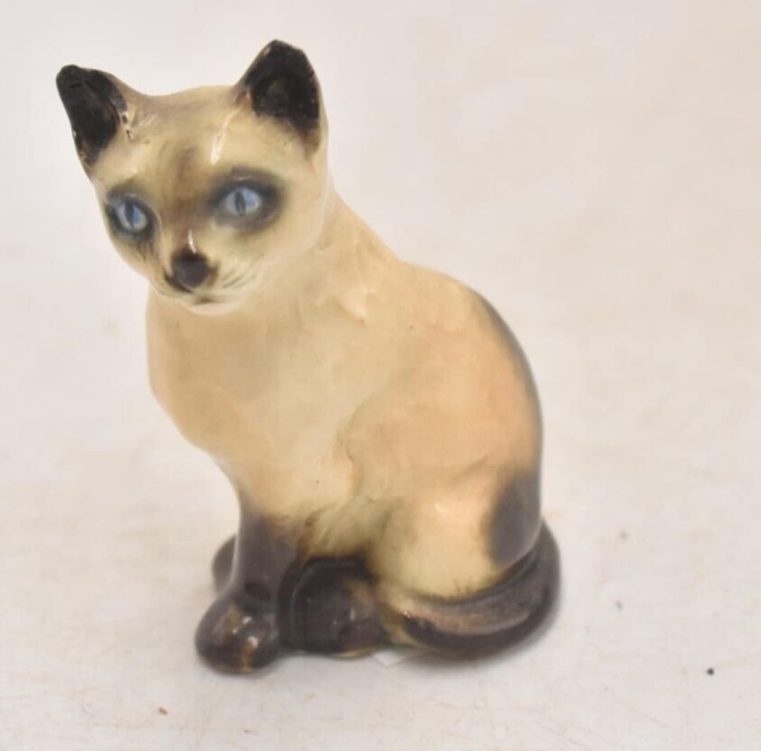 Vintage West German Goebel Siamese Cat Figurine Statue Ornament ...