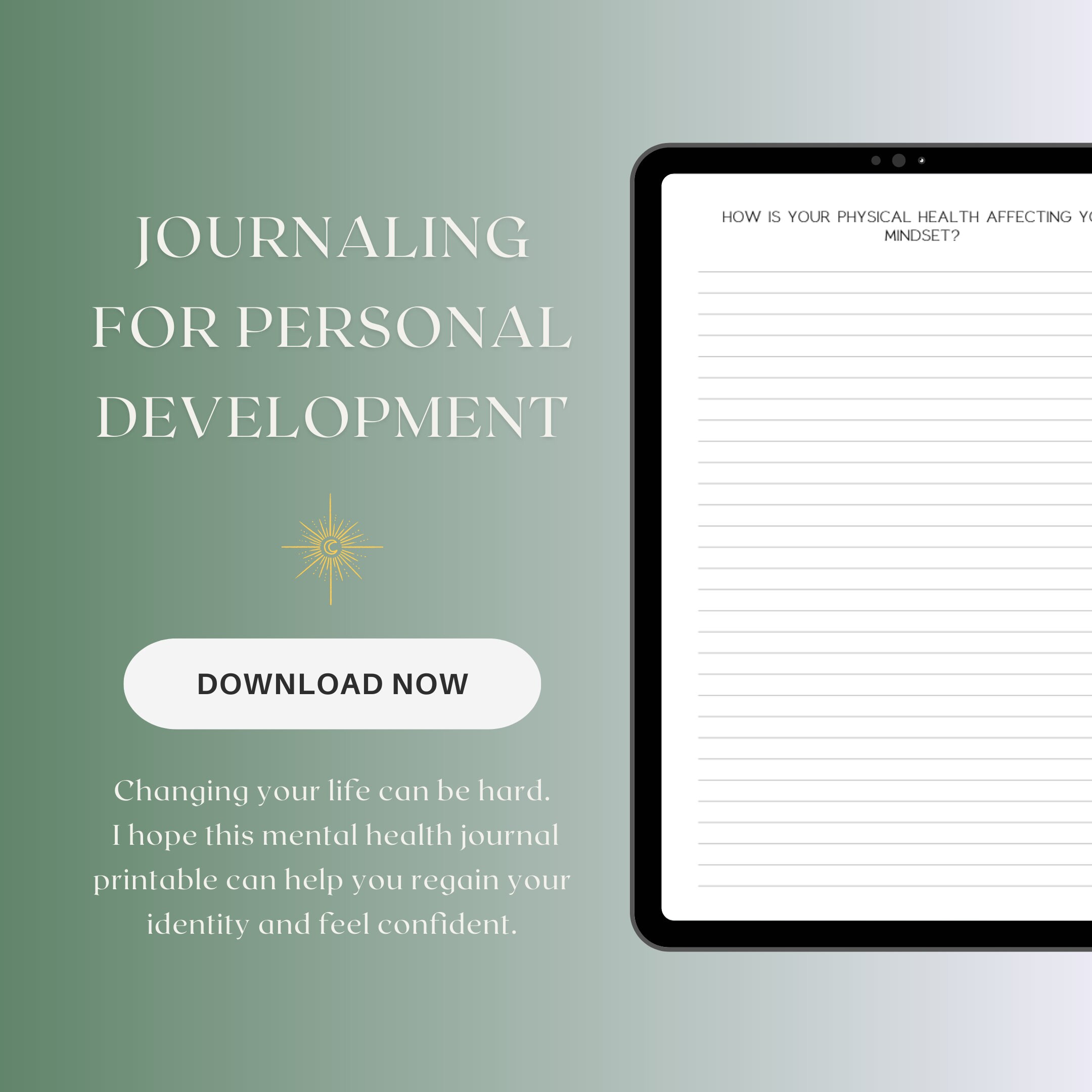 99 Prompt Growth Mindset Journal | Personal Development Printable ...