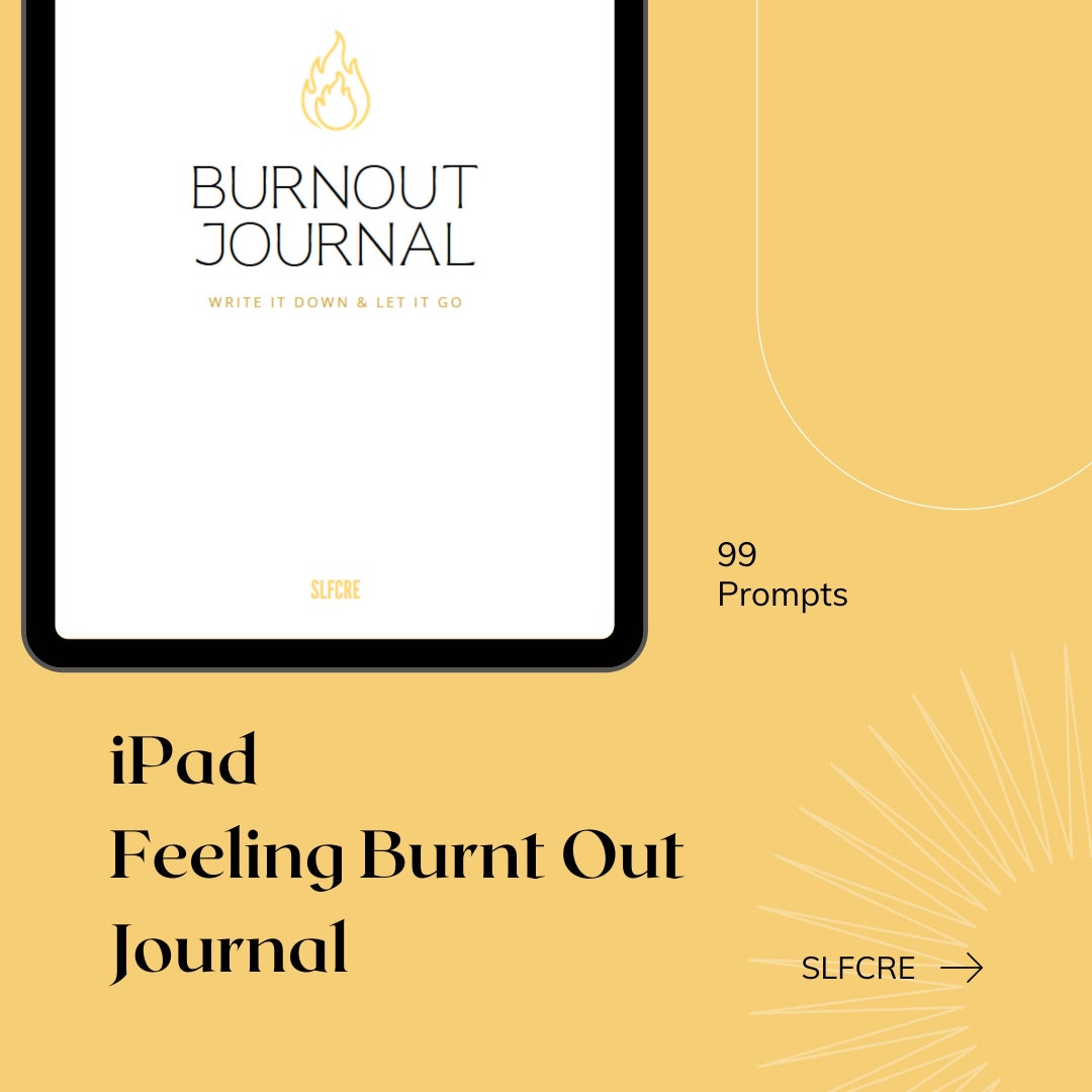 99 Prompt Burnout Recovery Journal | Mental Health Workbook (digital ...