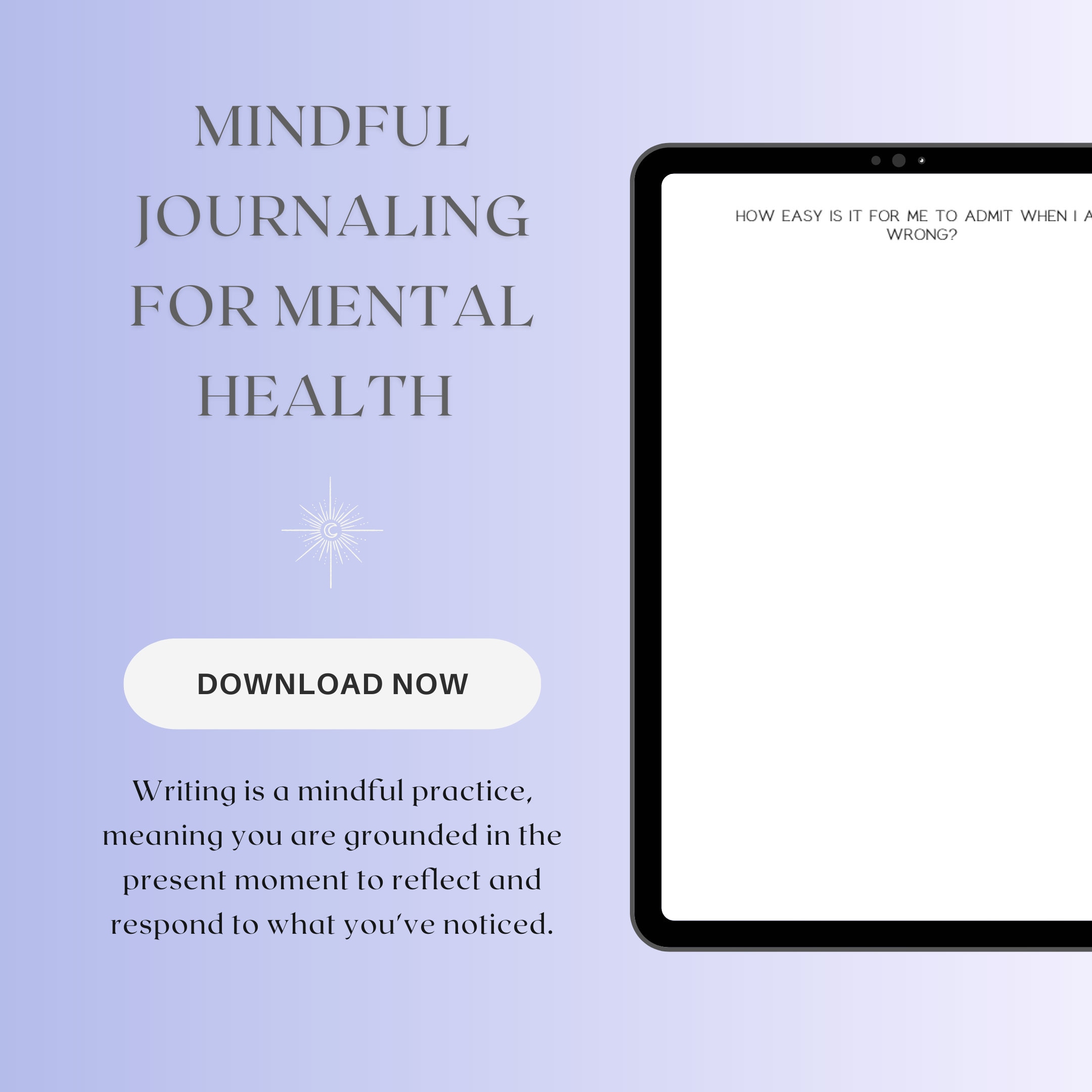 99 Prompt Mindfulness Printable Journal PDF | Selfcare Workbook | Daily ...