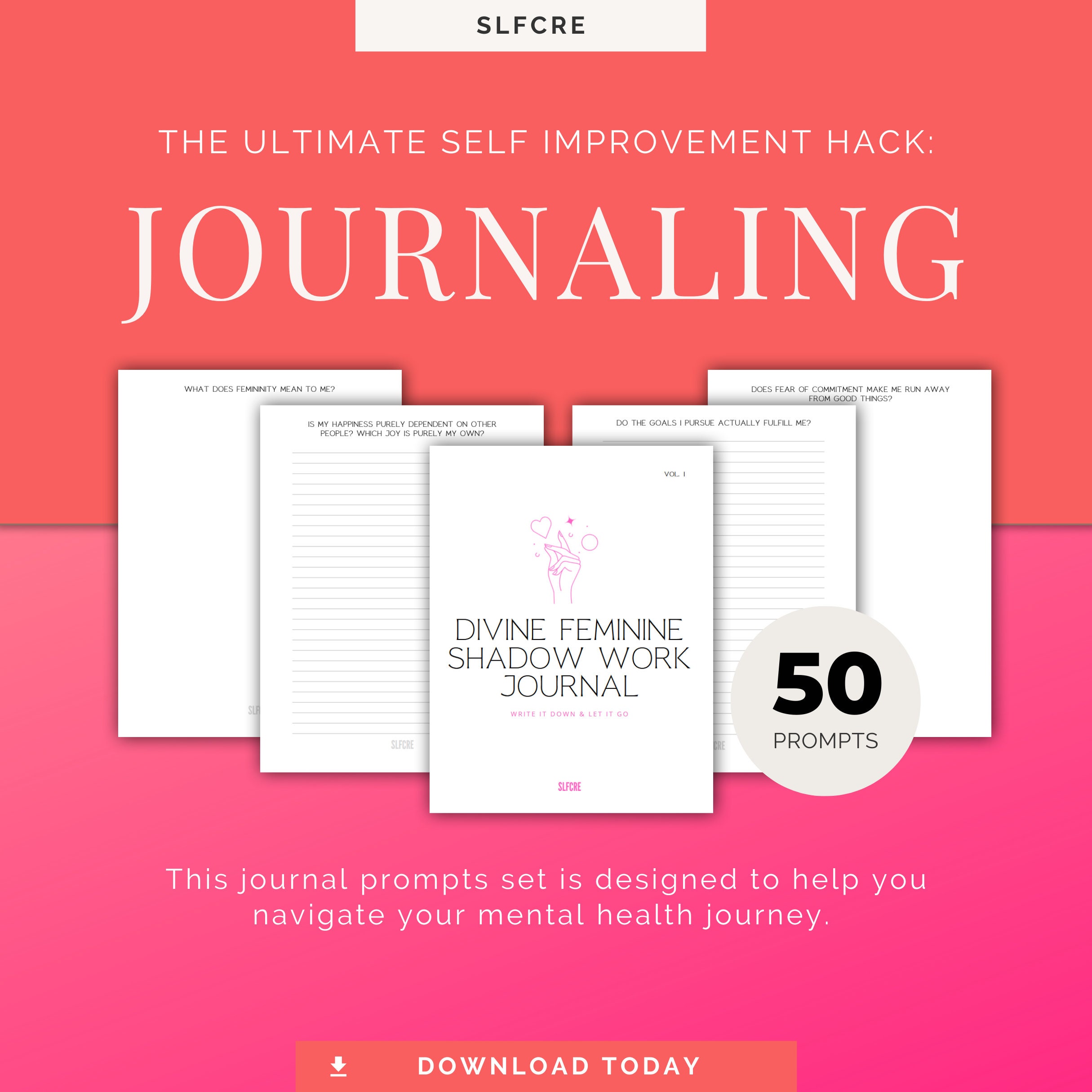50 Prompt Shadow Work Journal | iPad Journal for Goodnotes, Notability ...