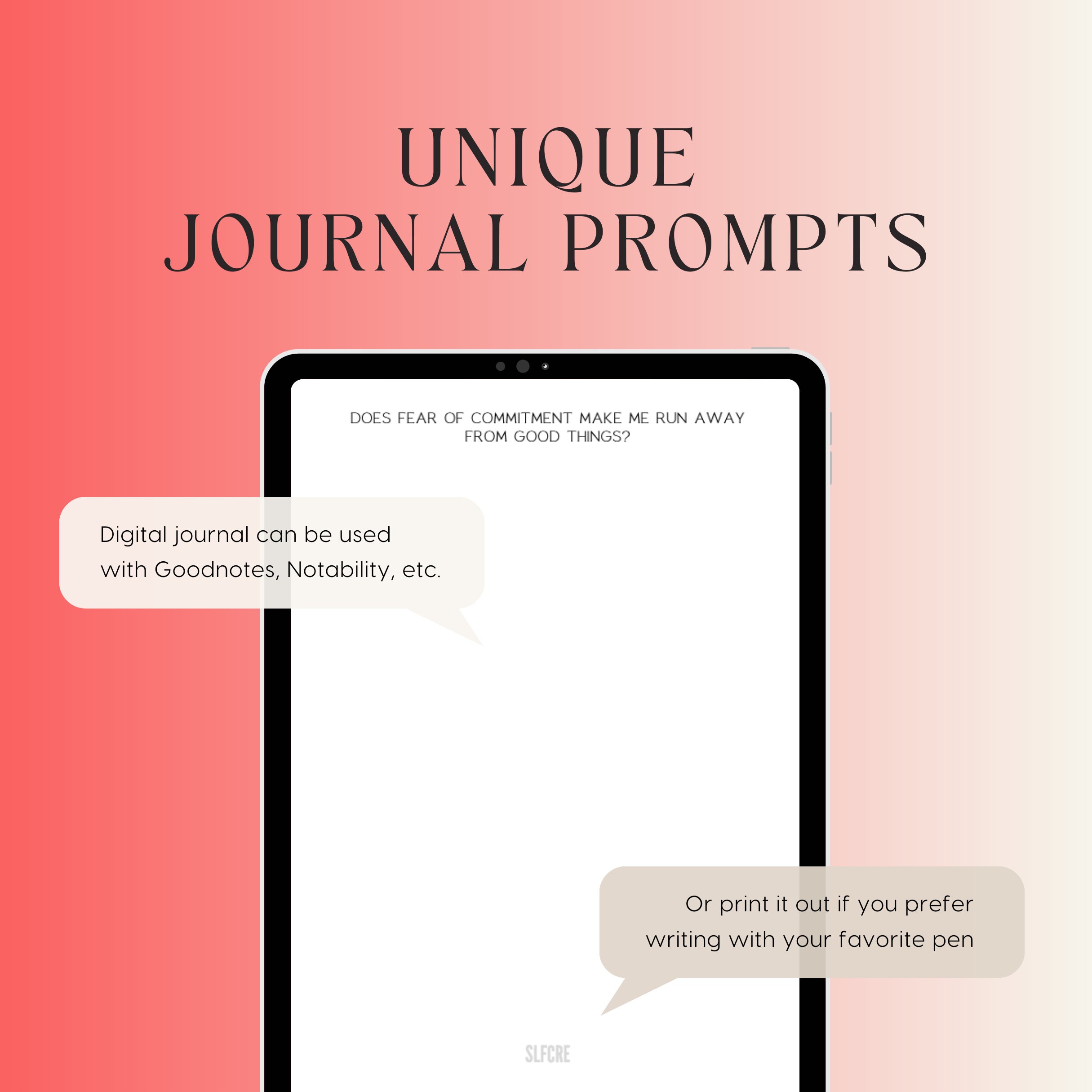 50 Prompt Shadow Work Journal | iPad Journal for Goodnotes, Notability ...
