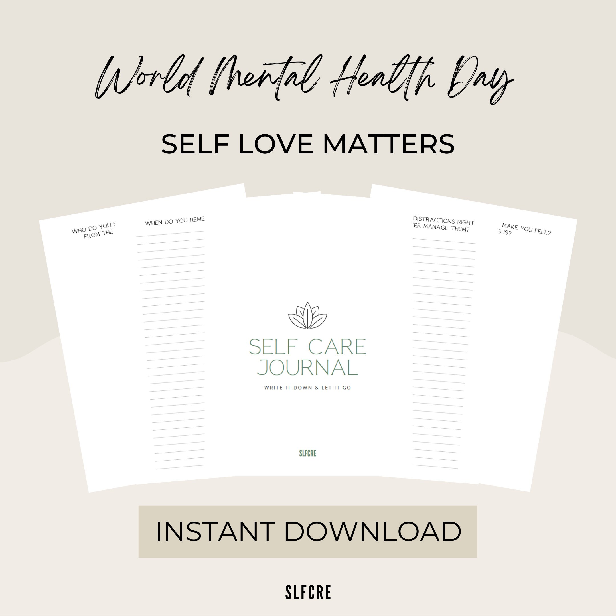 99 Self Care Journal Prompts | Digital Mental Health Journal ...