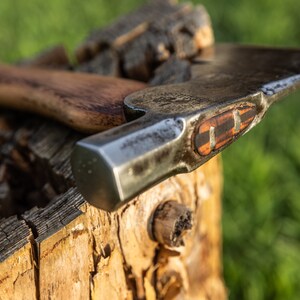 Vintage Restored Eclipse Half Hammer Hatchet With Nail Pull on Charred ...