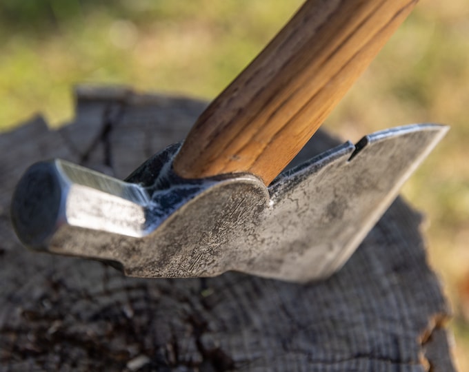 Vintage Restored Eclipse Half Hammer Hatchet With Nail Pull on Charred ...