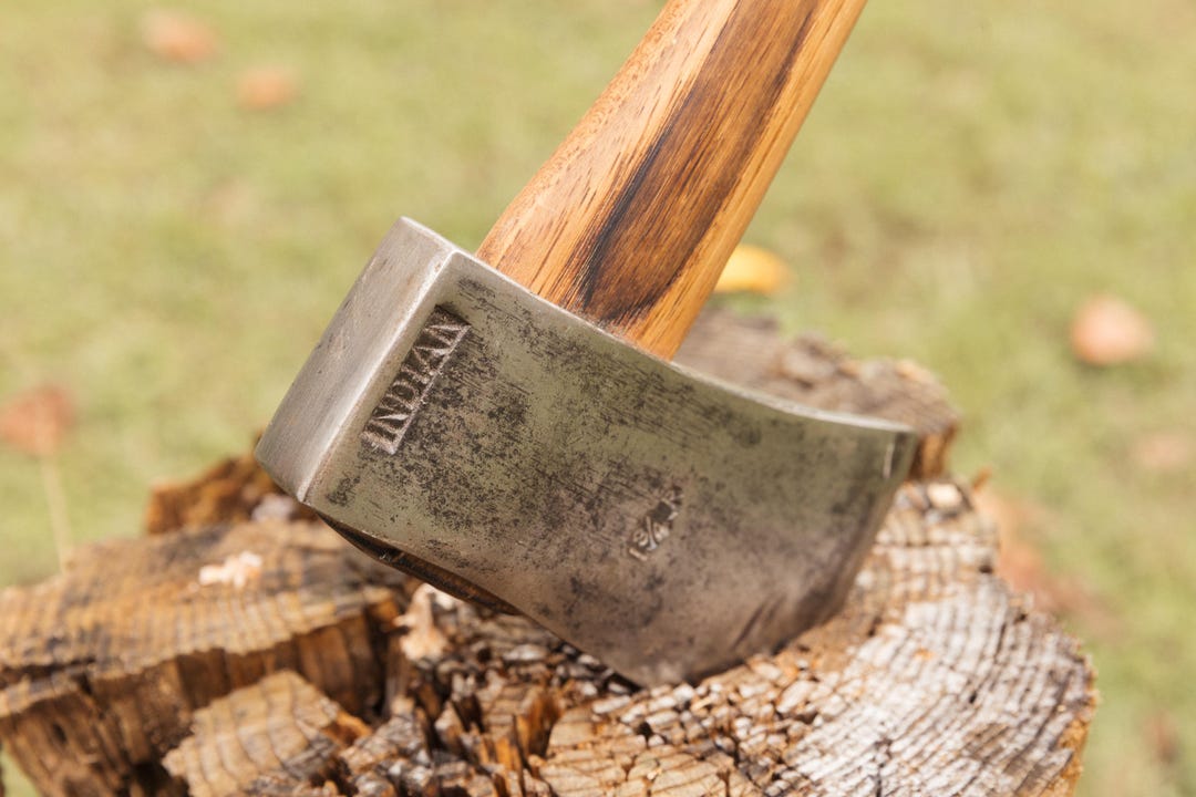 Restored Vintage Indian Single Bit Hatchet With Charred NOS American ...