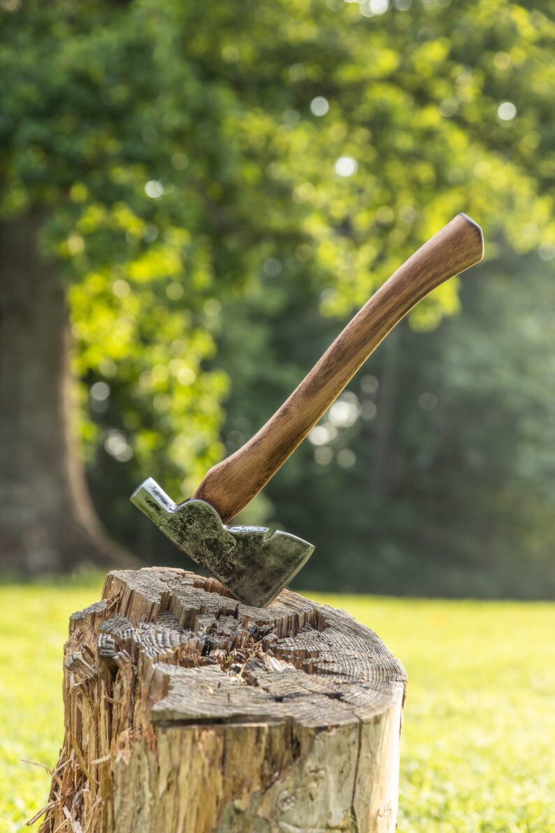 Vintage Restored Eclipse Half Hammer Hatchet With Nail Pull on Charred ...