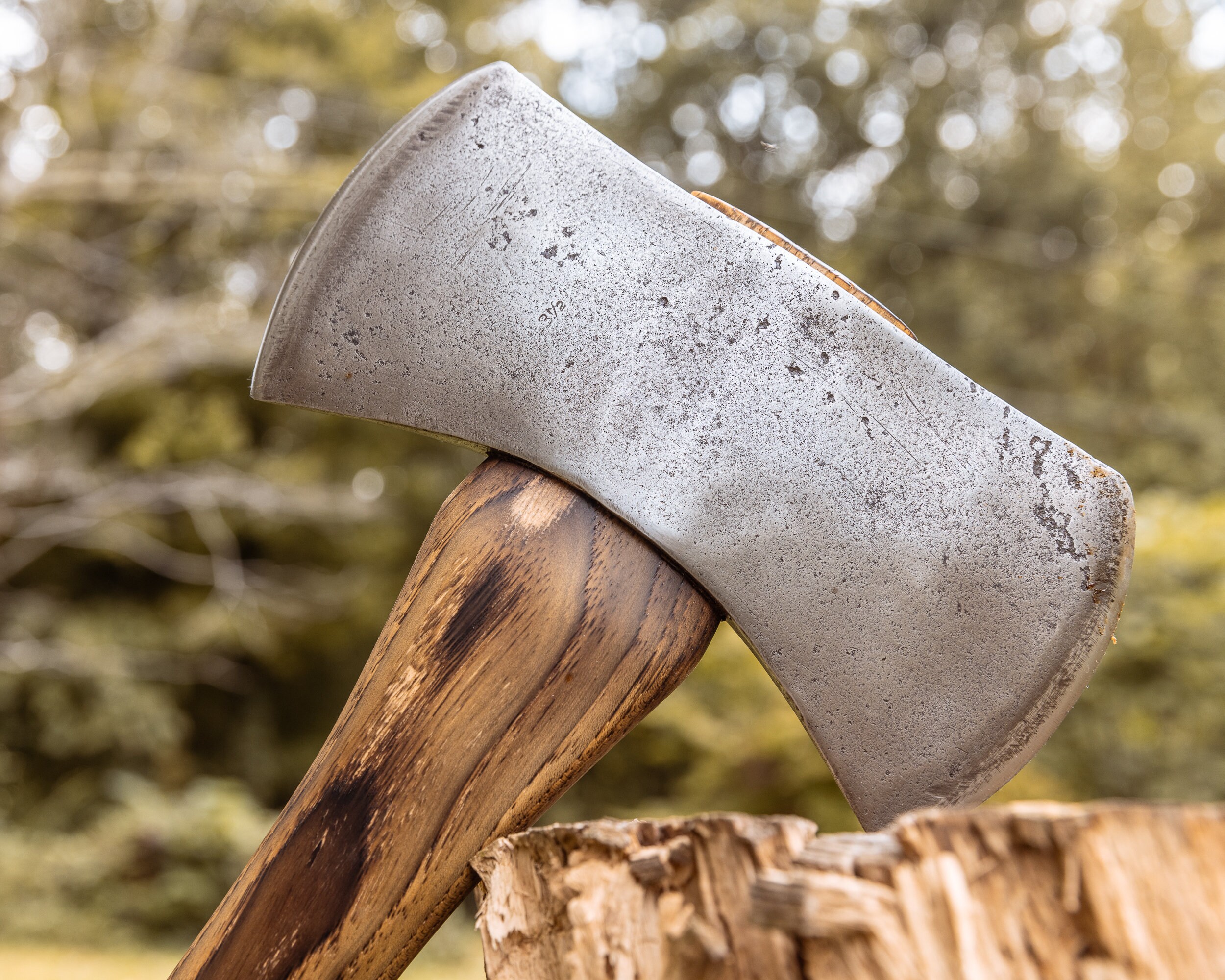 Vintage Collins Legitimus Double Bit Axe Restored on Varnished NOS ...