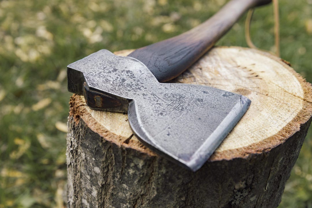 Restored Vintage Plumb Hewing Axe on American-made NOS Charred Handle ...