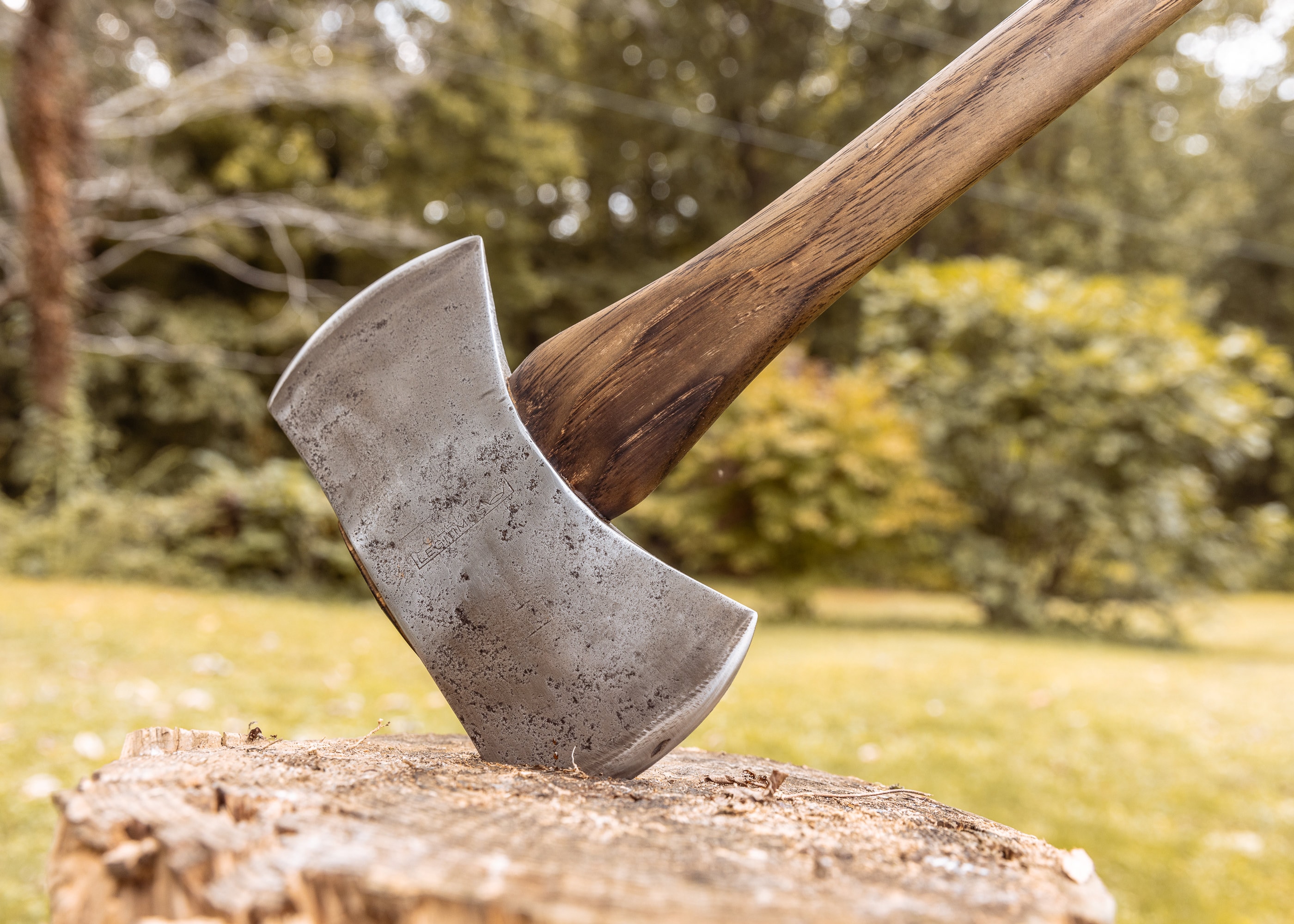 Vintage Collins Legitimus Double Bit Axe Restored on Varnished NOS ...