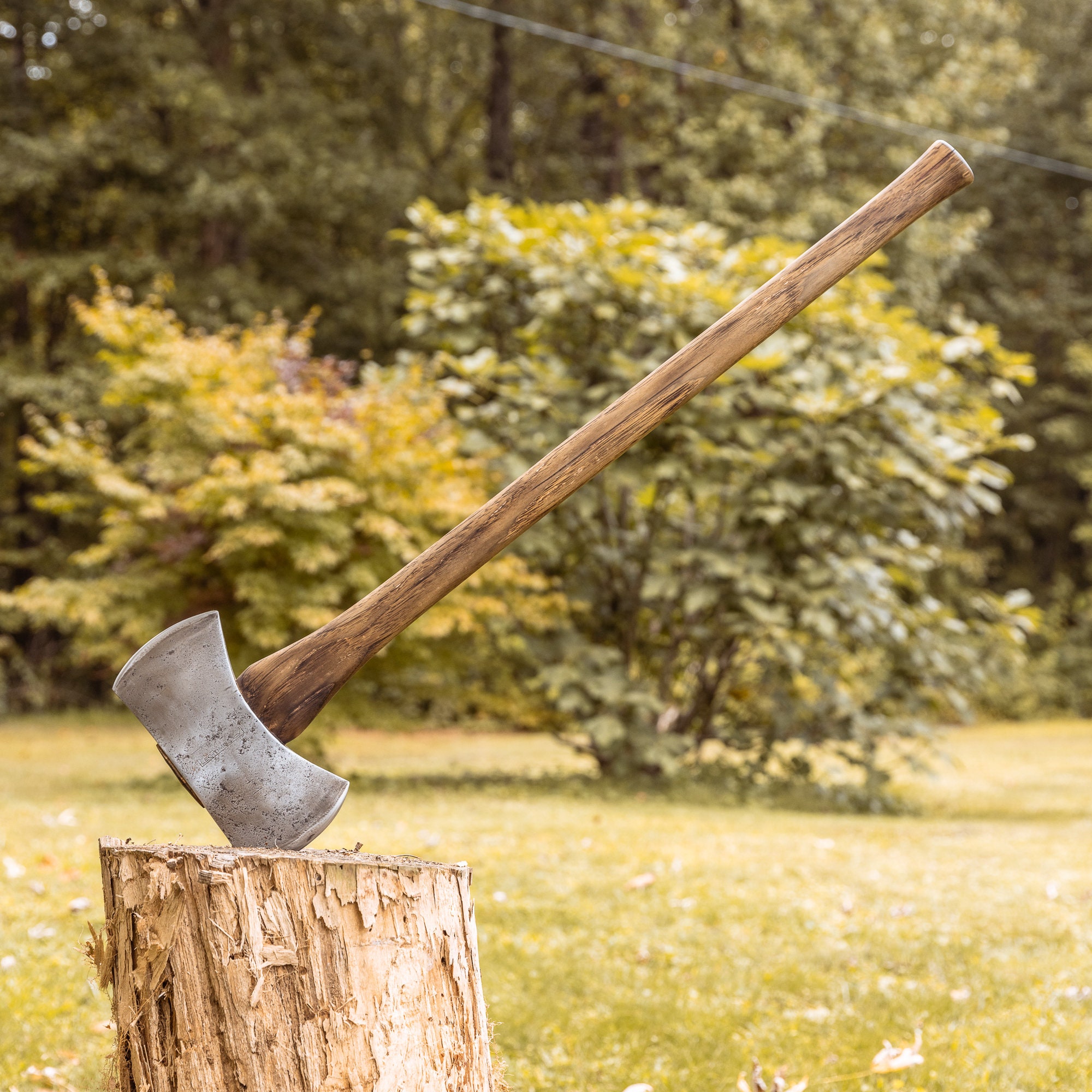 Vintage Collins Legitimus Double Bit Axe Restored on Varnished NOS ...