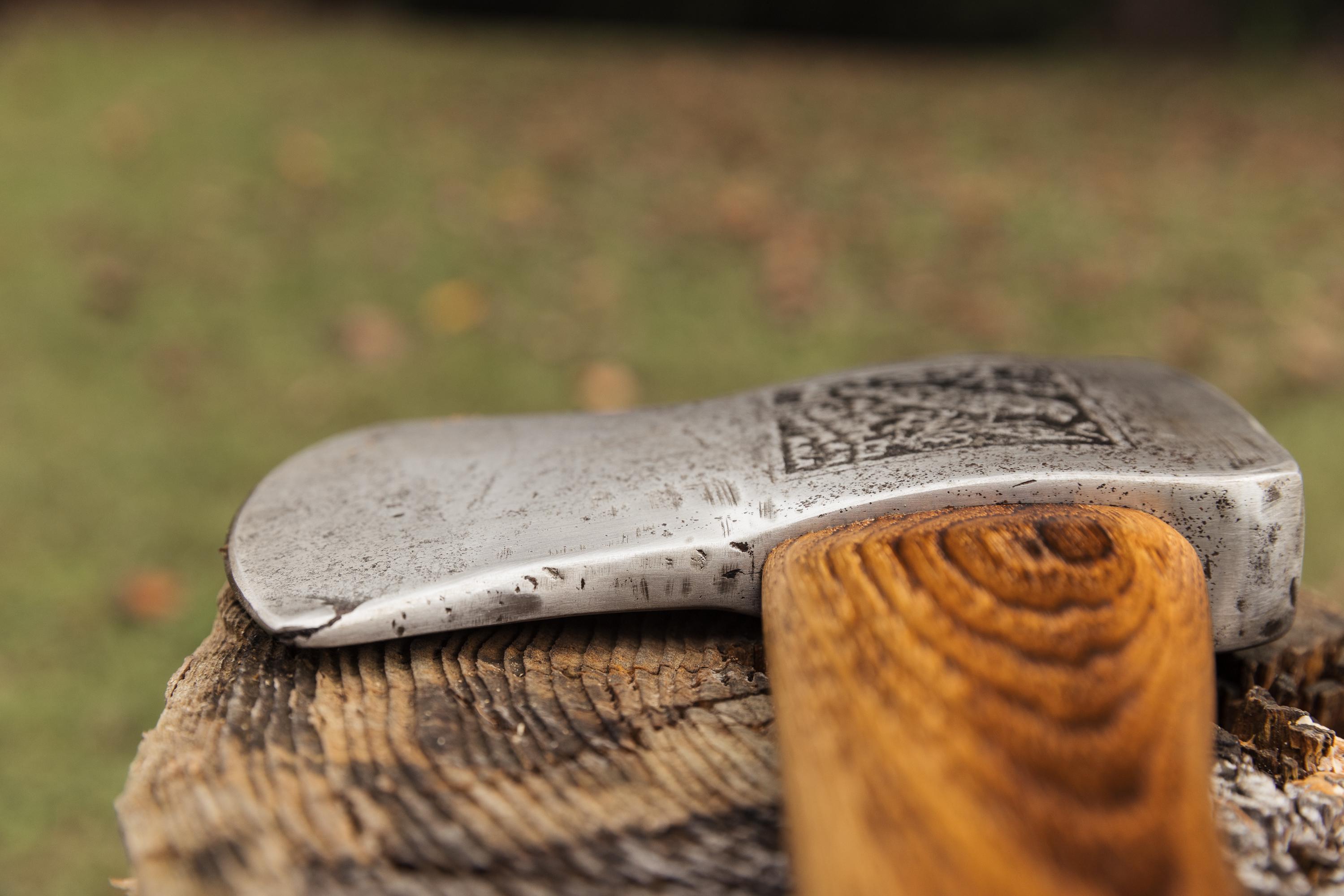 Rare Vintage True Temper Black Raven Single Bit Axe on Charred NOS ...