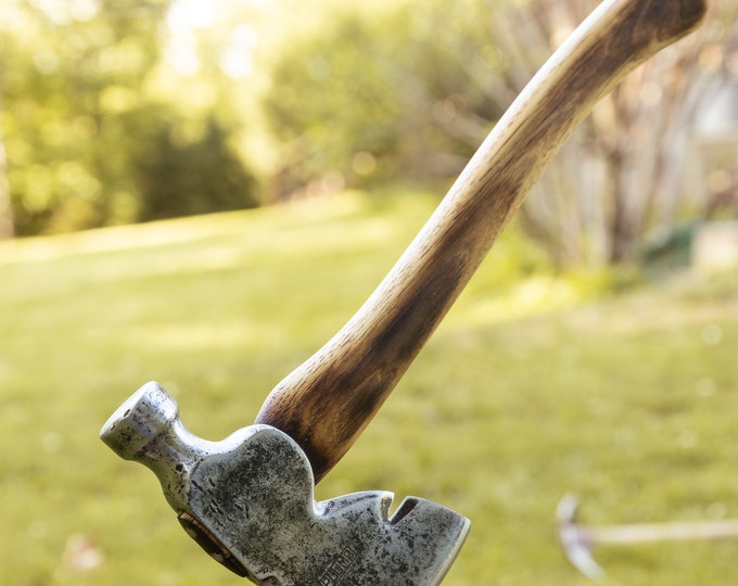 Vintage Restored Eclipse Half Hammer Hatchet With Nail Pull on Charred ...