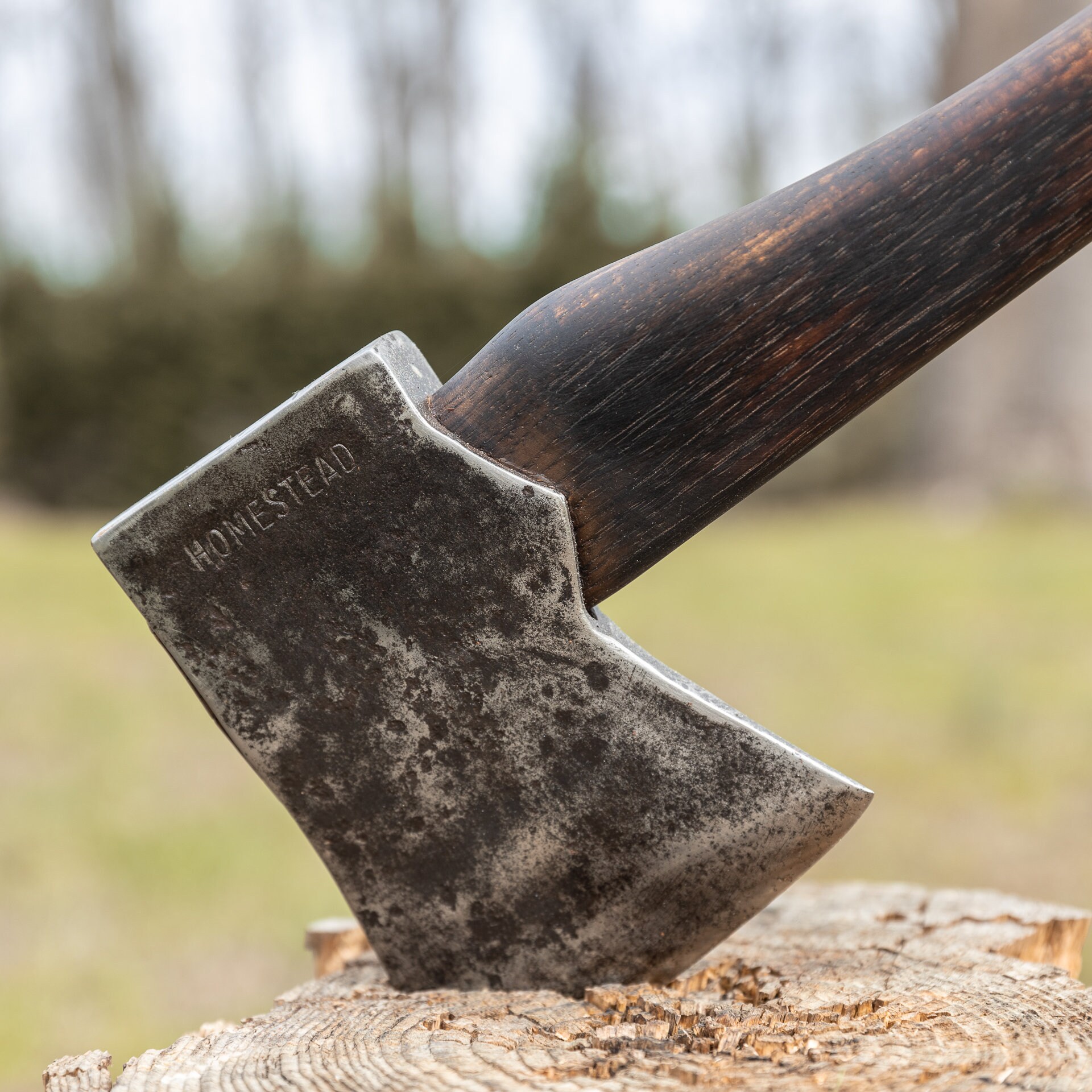 Vintage Restored Homestead Single Bit Axe Blade in Jersey Pattern With ...