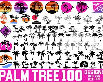 Palm Tree SVG Bundle Palm Tree PNG Bundle Palm Tree Clipart Palm Tree ...