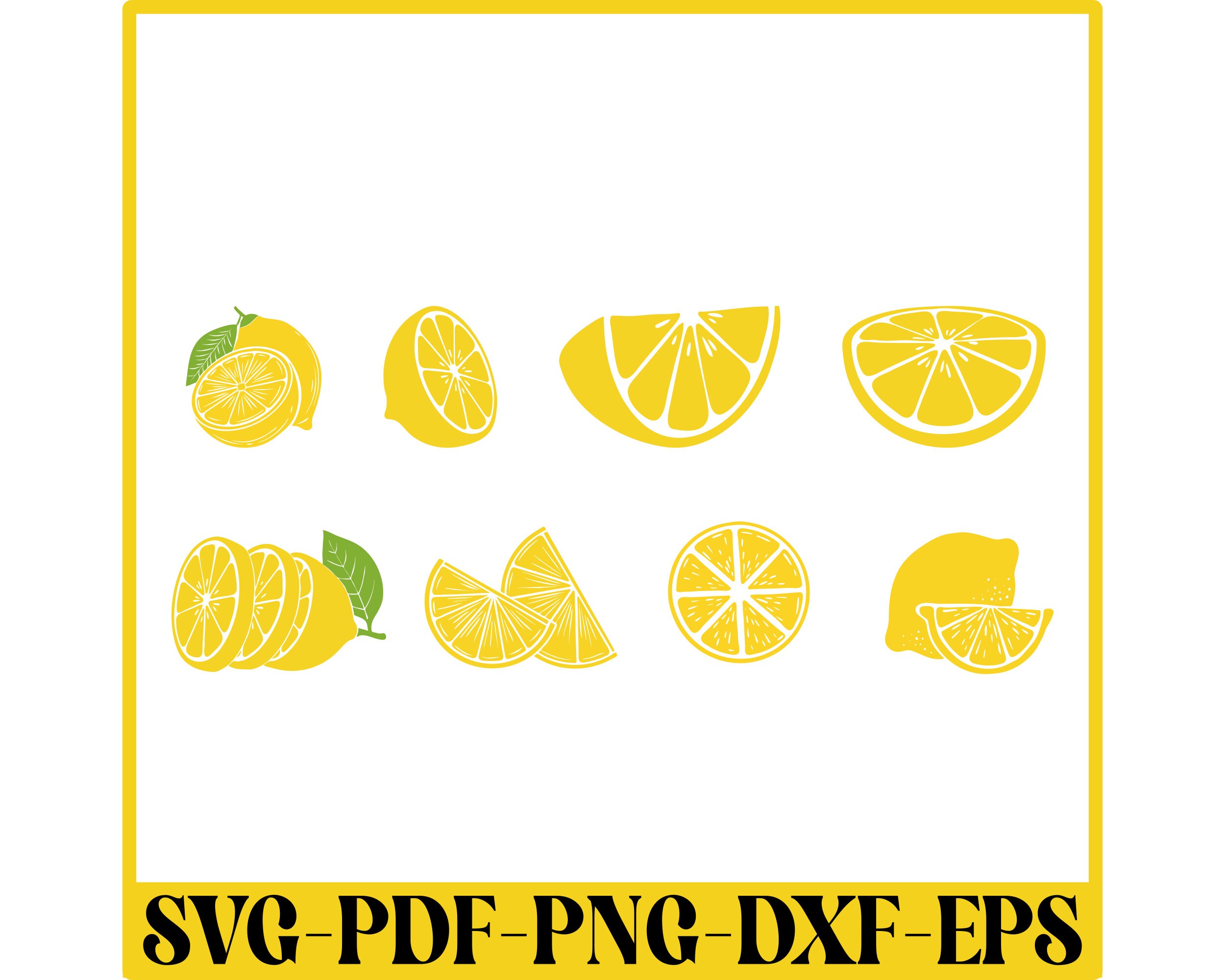 Lemon Svg, Lemon Svg Bundle, Garden Lemon Svg, Fruit Svg, Lemon Fruit ...
