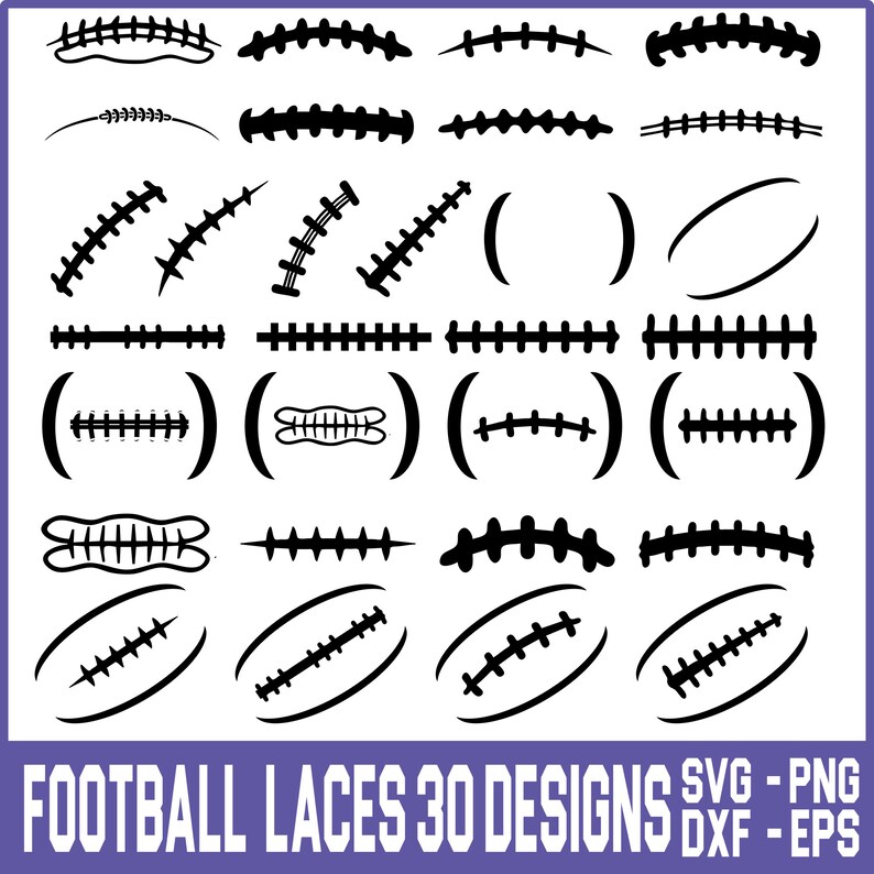 Football Seams SVG, Football Seams Svg, Football Laces Svg, Long ...