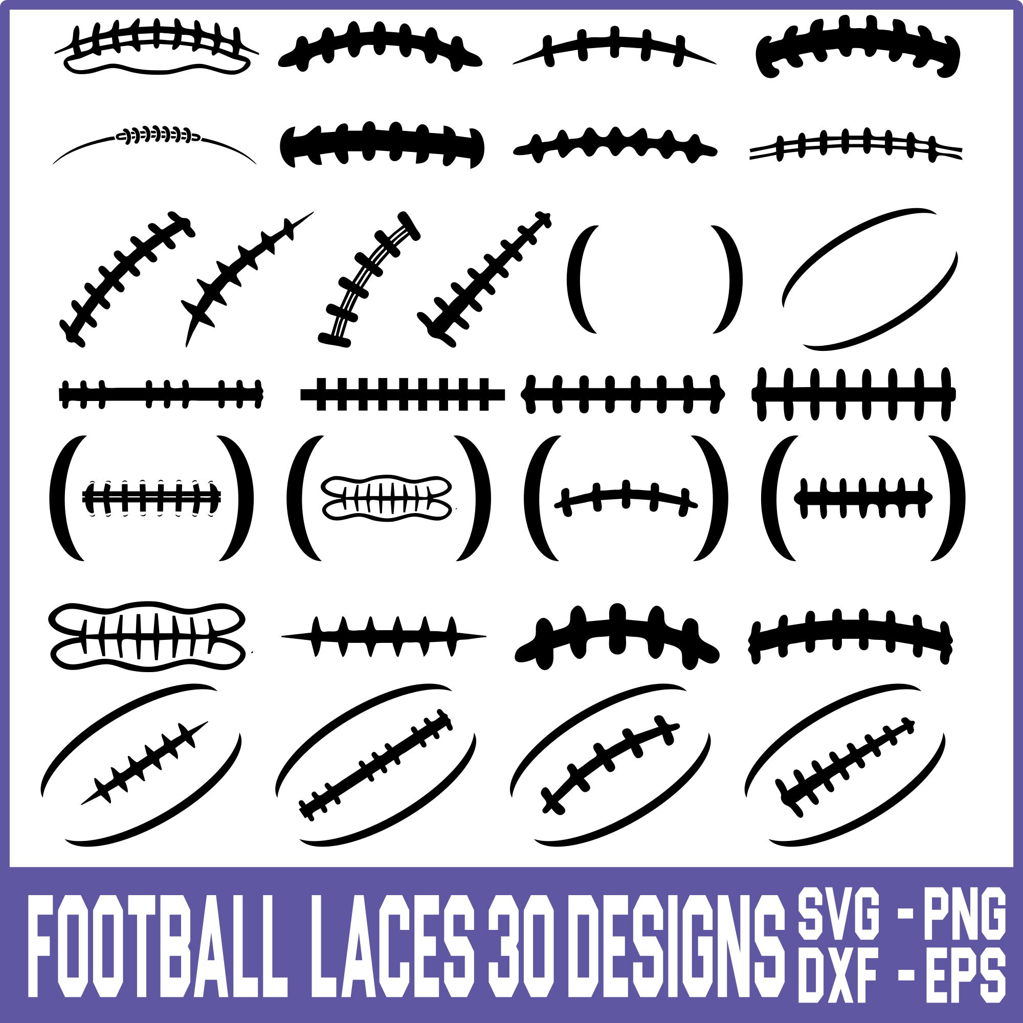 Football Seams SVG, Football Seams Svg, Football Laces Svg, Long ...