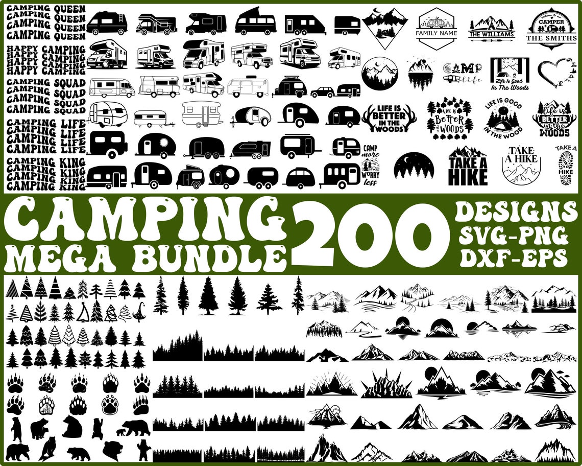 Camping Svg Bundle , Camping Svg , Camper Svg , Camp Life Svg , Trailer ...