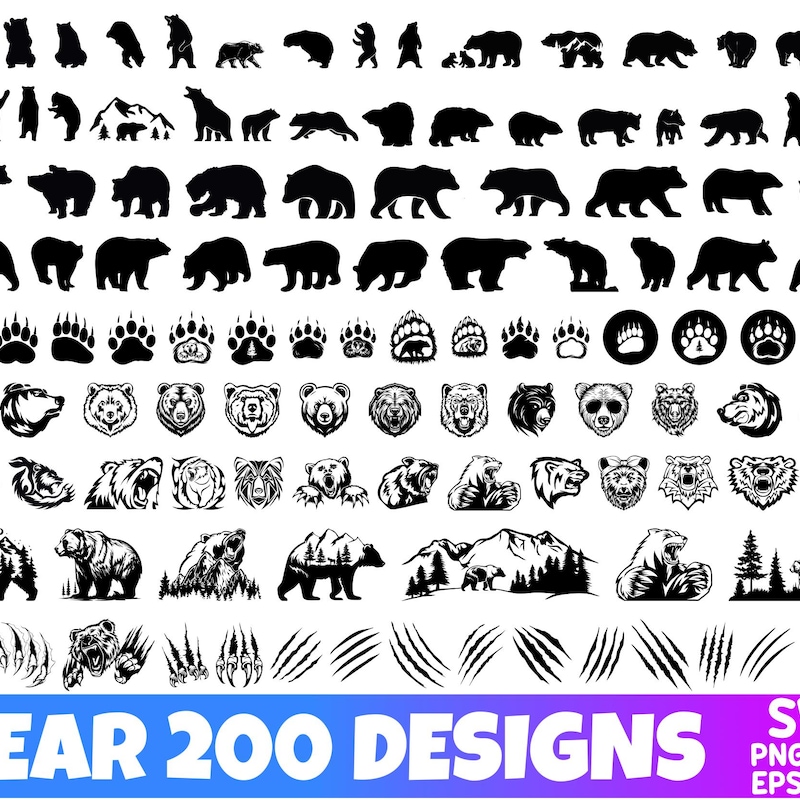 Bear in a Tree Print - Etsy