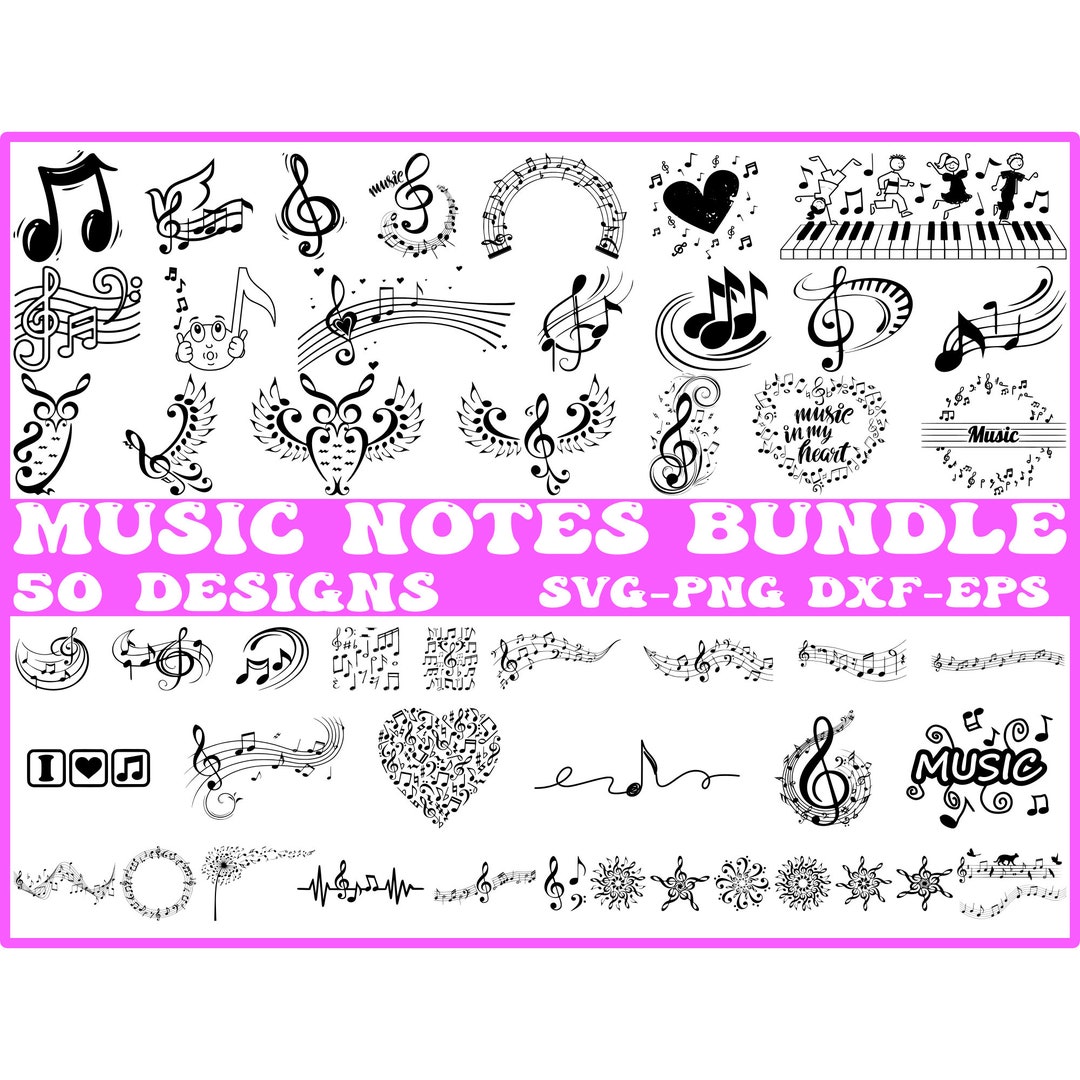 Music Notes SVG Musical Notes Clipart Music Lover Svg ,music Teacher ...