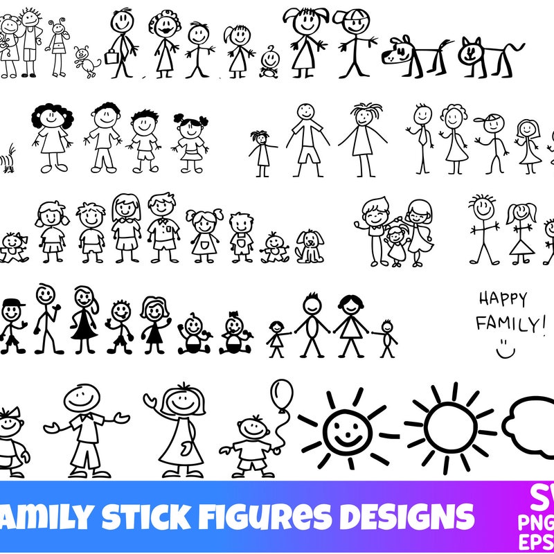 Stick Family - Etsy