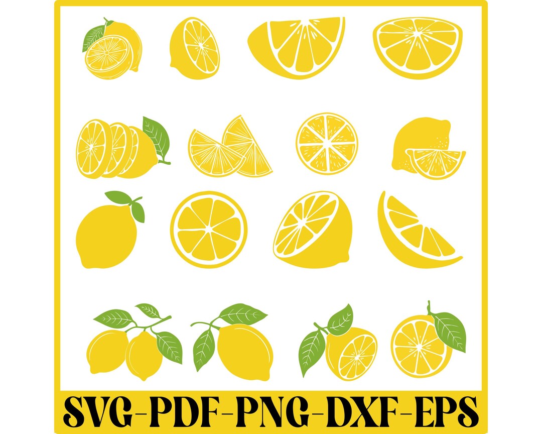 Lemon SVG Cut File, Summer Lemonade SVG, Beach Clipart, Cricut ...