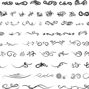86 Swirl & Flourish SVG | Decorative Ornament Cut File | Swoosh Designs ...