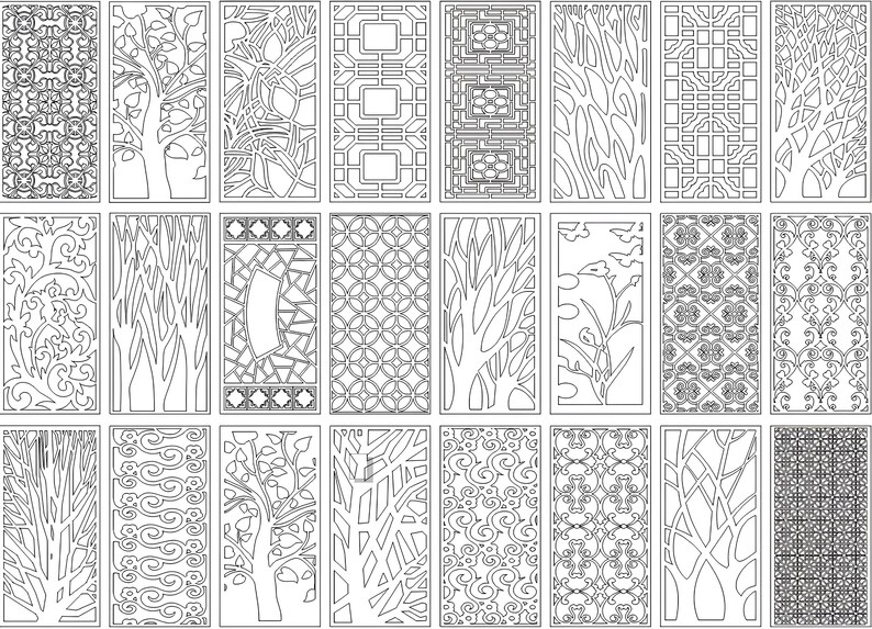 Panel Patterns , Decorative Panels Bundles, Room Divider Screen , Wall ...
