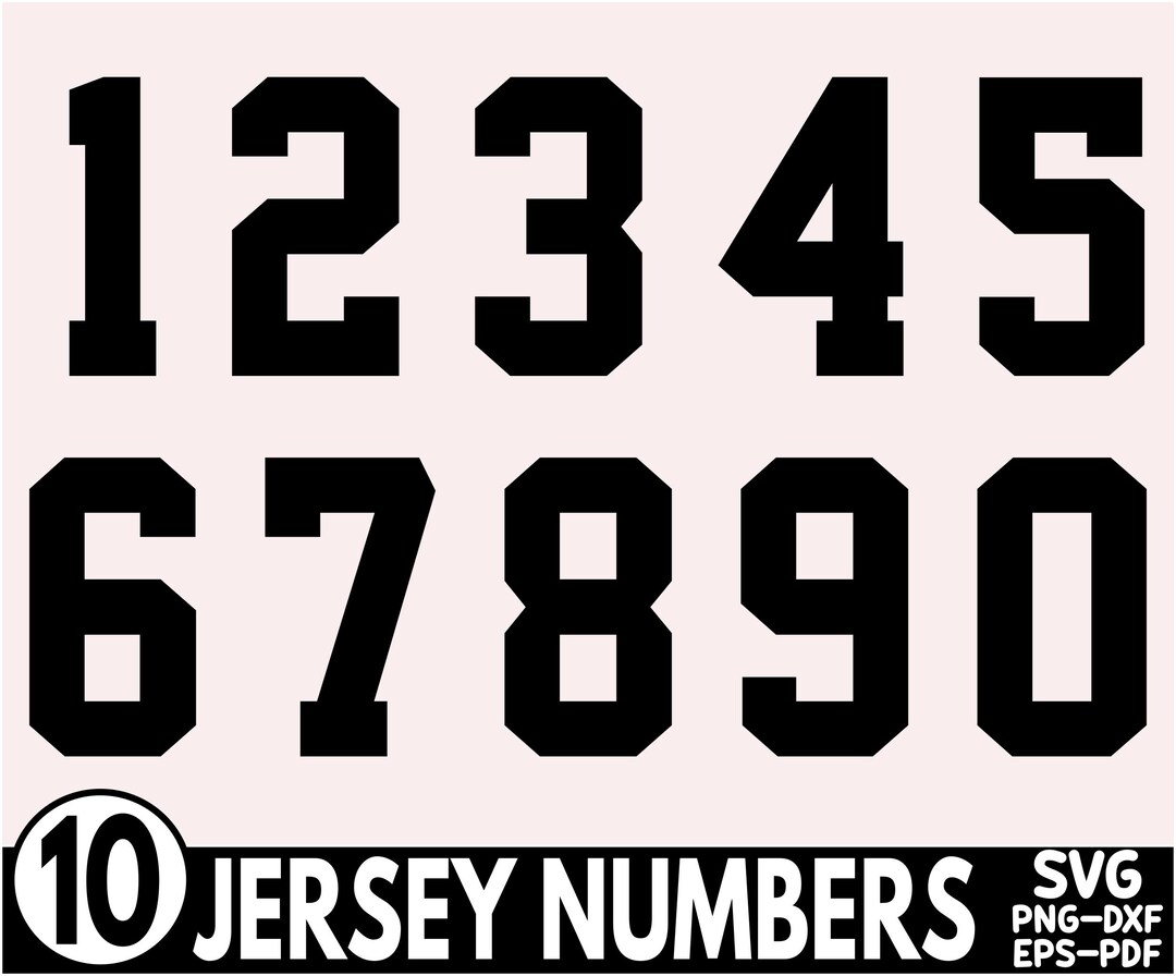 Sport Numbers Svg, Jersey Number Svg, Sport Font Svg Bundle, Sport ...