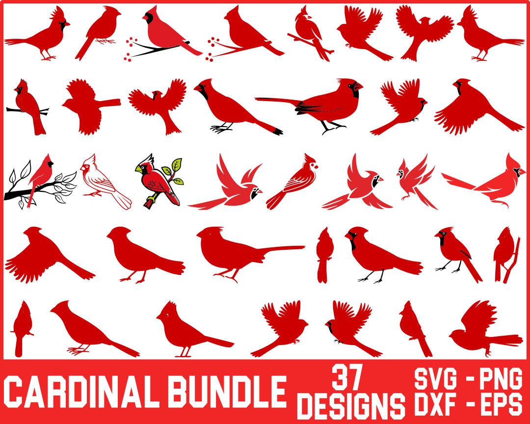 Cardinal SVG Bundle , Cardinal Bird Svg, Memorial Svg, Cardinal ...