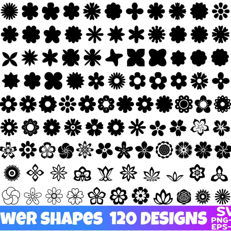 Flower Petal Shapes Svg - Etsy