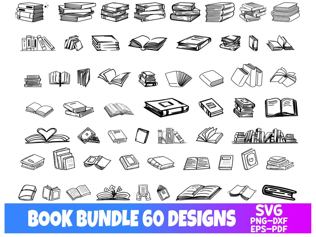 BOOKS SVG, BOOKS Svg Cut Files for Cricut, Book Svg Cut Files, Books ...